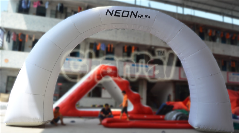 Inflatable Neon Run Arch - Channal Inflatables