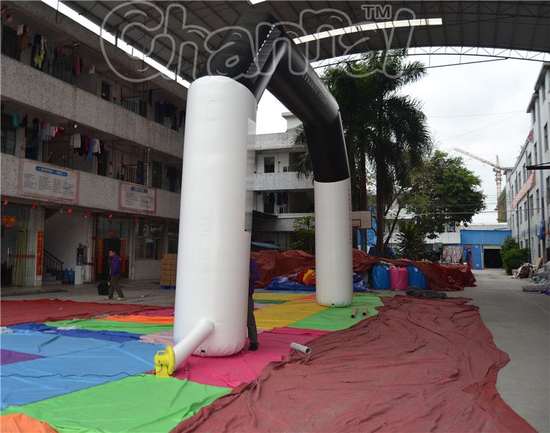 Black White Inflatable Arch - Channal Inflatables