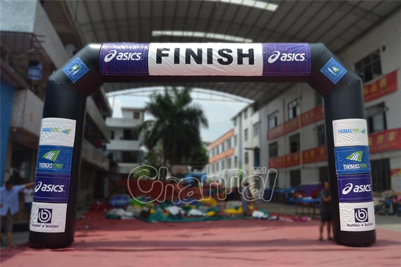 Black Inflatable Finish Line Arch - Channal Inflatables