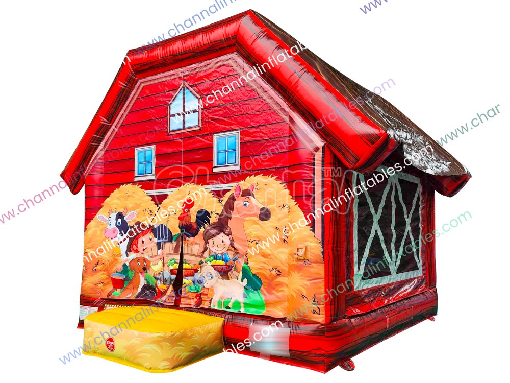 Red Farm Barn Bounce House For Sale - Channal Inflatables