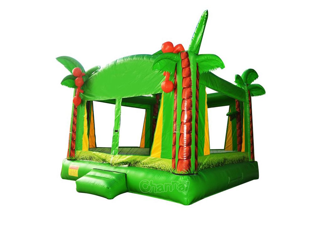 Green Coconut Tree Inflatable Bouncer - Channal Inflatables