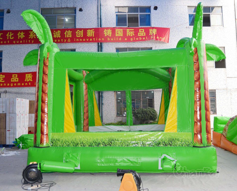 Green Coconut Tree Inflatable Bouncer - Channal Inflatables