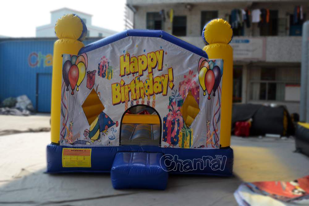 Happy Birthday Bounce House - Channal Inflatables