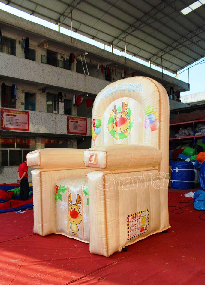 Inflatable Reindeer Rudolph Chair - Channal Inflatables