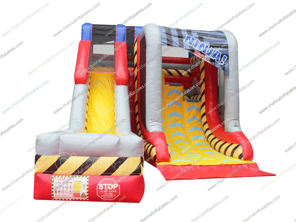 Ninja Wall & Slide Combo - Channal Inflatables