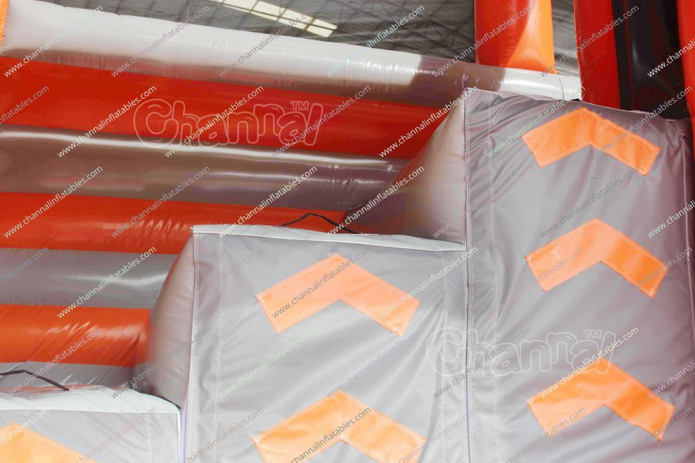 Inflatable Ninja Wall with Jump Base - Channal Inflatables