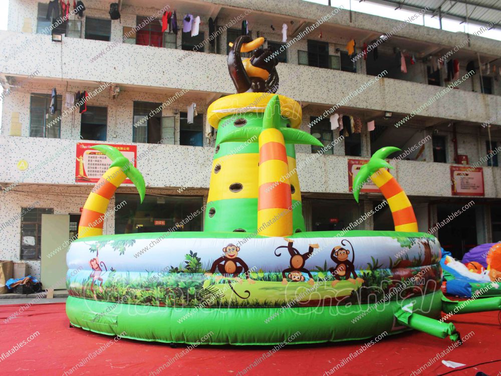 Inflatable Jungle Monkey Climbing Wall - Channal Inflatables