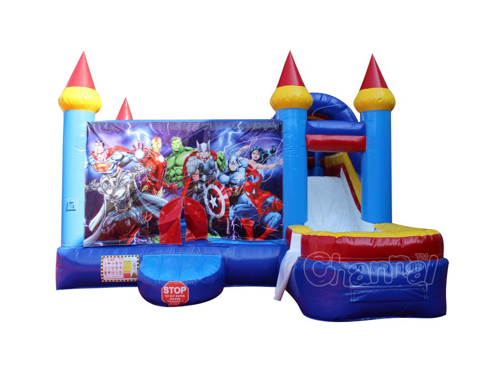 Superhero Water Bounce House - Channal Inflatables