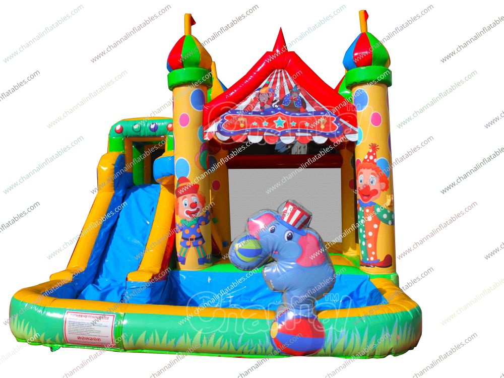 Circus Bounce Slide Pool - Channal Inflatables