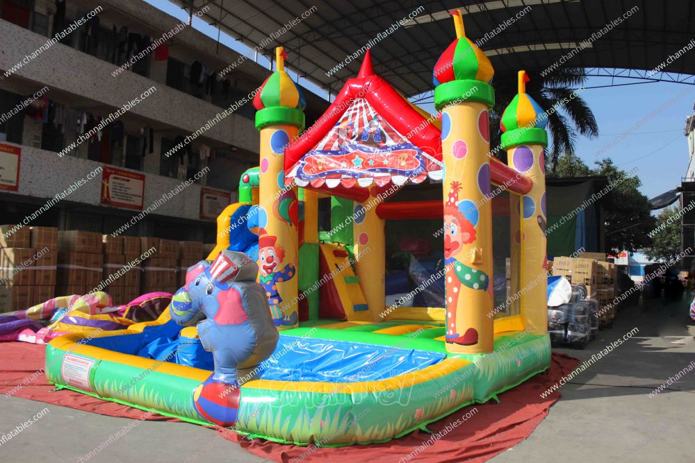 Circus Bounce Slide Pool - Channal Inflatables