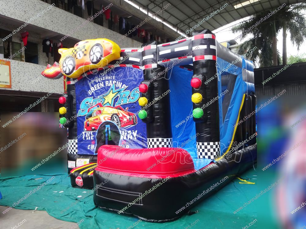 Green Race Inflatable Combo - Channal Inflatables