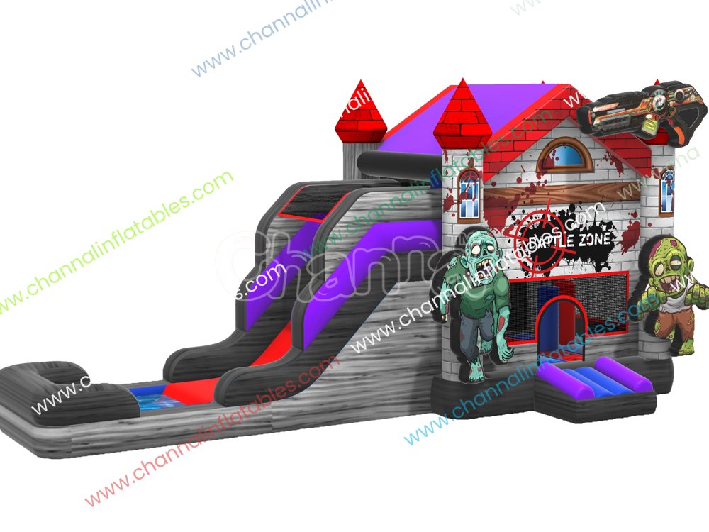 Zombie Battle Zone Water Combo - Channal Inflatables