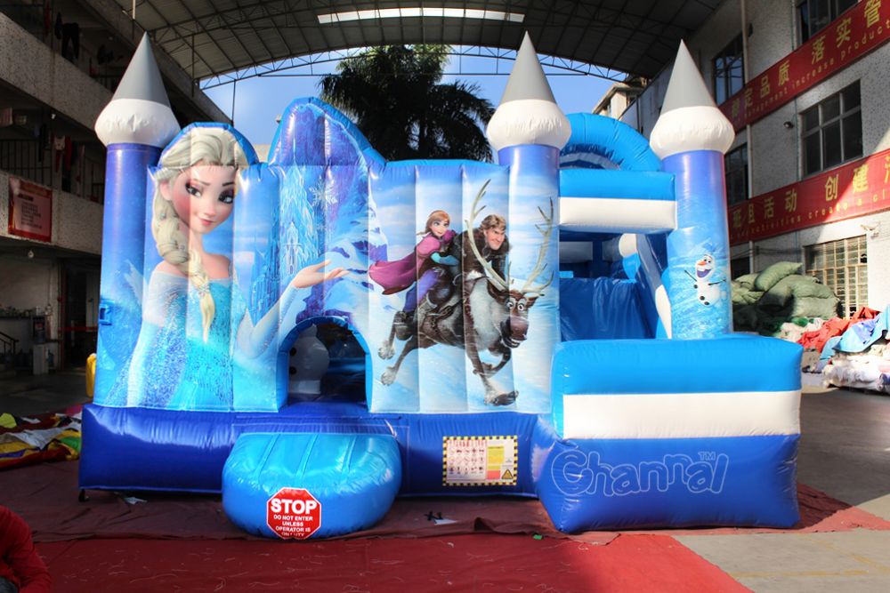 Frozen Theme Bouncy Castle Combo - Channal Inflatables
