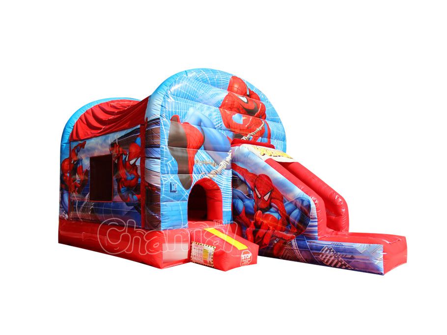 Spiderman Bounce House With Slide - Channal Inflatables