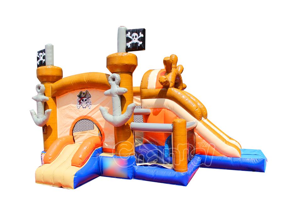 Small Pirate Ship Bounce House Combo For Sale - Channal Inflatables