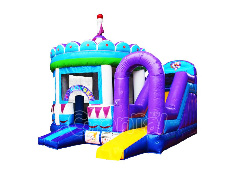 Carousel Bounce House With Slide - Channal Inflatables