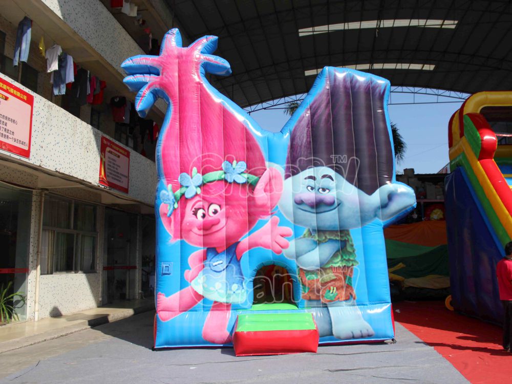 Trolls Bounce House With Slide - Channal Inflatables