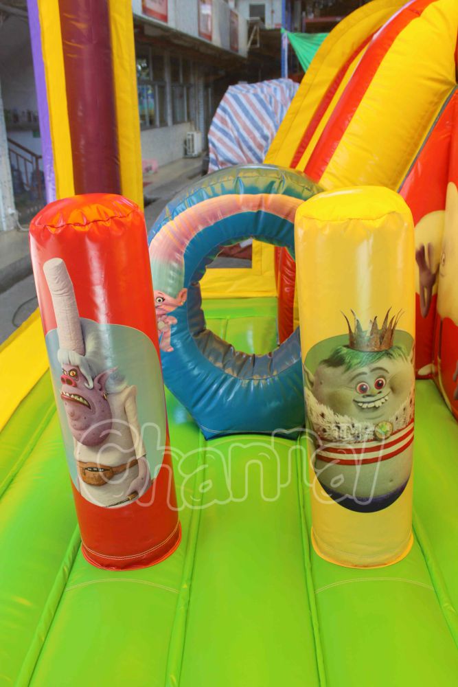 Trolls Bounce House With Slide - Channal Inflatables