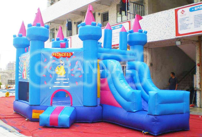 Blue Princess Inflatable Castle Combo - Channal Inflatables