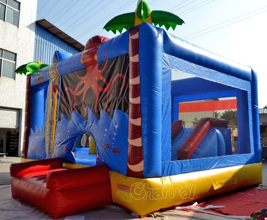 Octopus Theme Inflatable Bouncer - Channal Inflatables