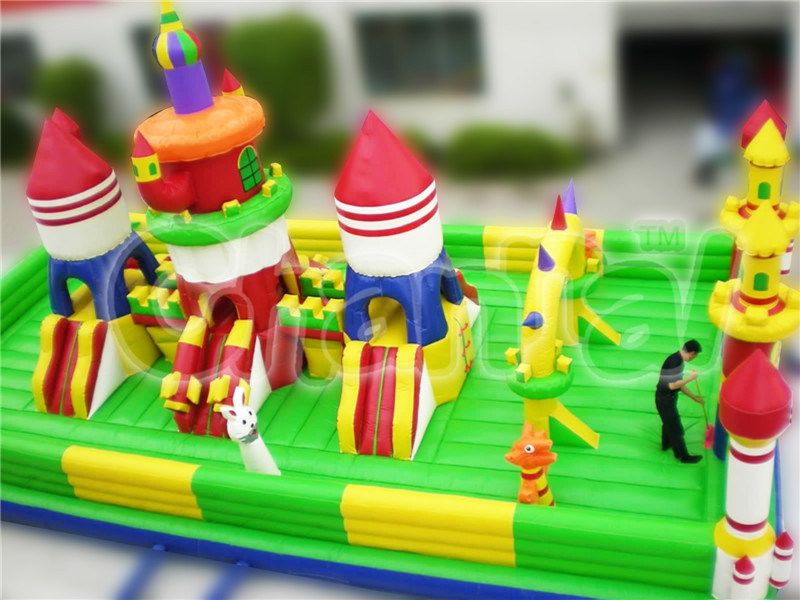 Rocket Theme Castle Inflatable Fun City - Channal Inflatables