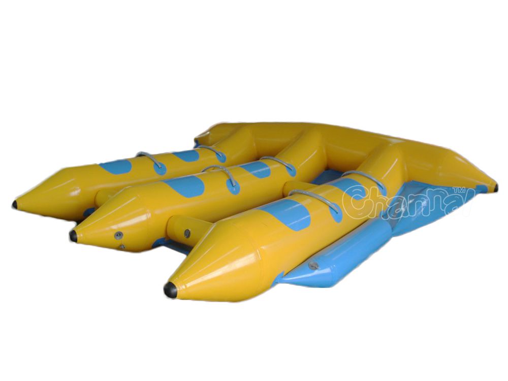 Yellow Inflatable Flying Fish Boat - Channal Inflatables
