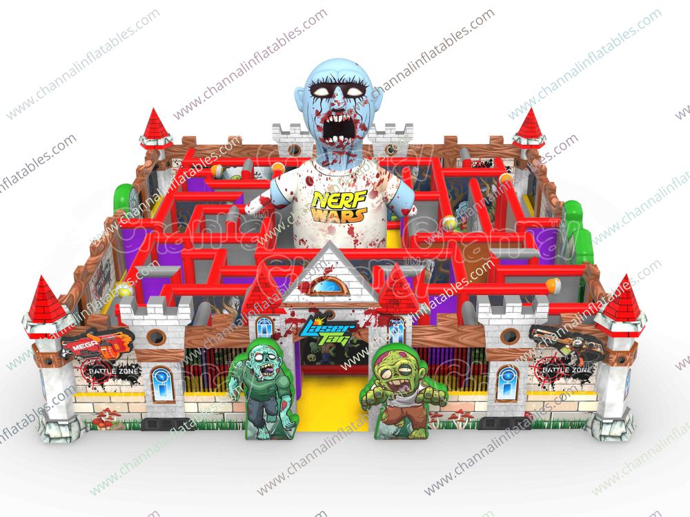 Zombie Nerf War Maze - Channal Inflatables