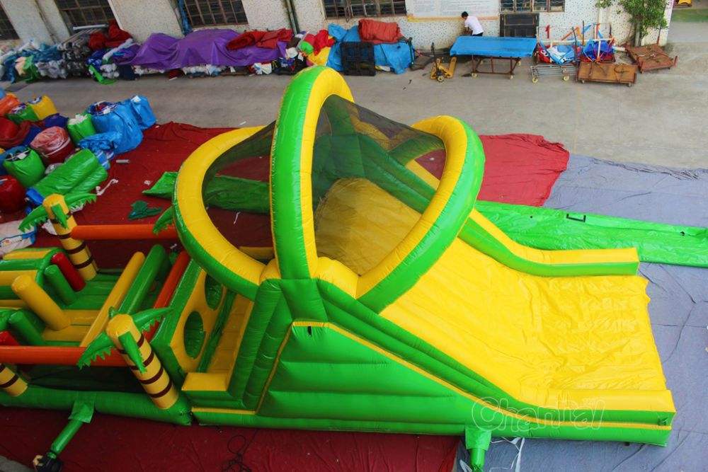 Jungle Race Inflatable Obstacle Course For Kids - Channal Inflatables