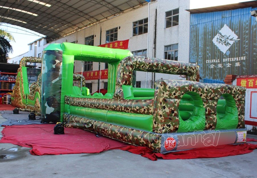 Camo Inflatable Obstacle Course - Channal Inflatables