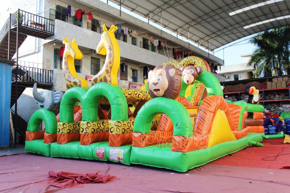 Safari Inflatable Obstacle Course - Channal Inflatables