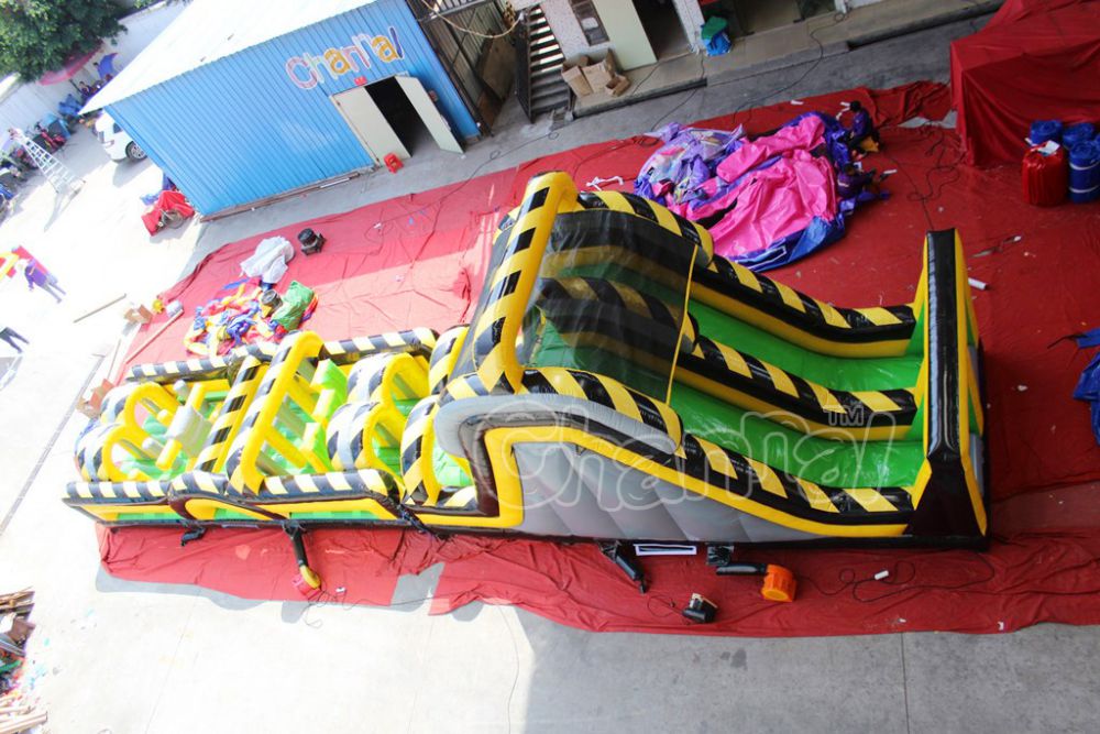 Toxic Zone Inflatable Obstacle Course 18M - Channal Inflatables