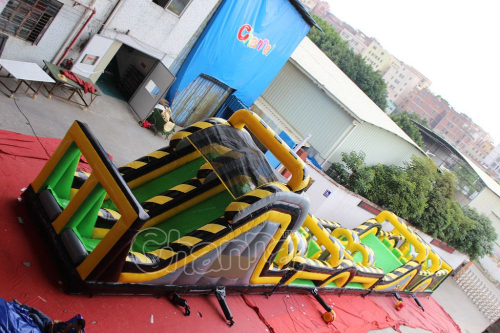 Toxic Zone Inflatable Obstacle Course 28M - Channal Inflatables