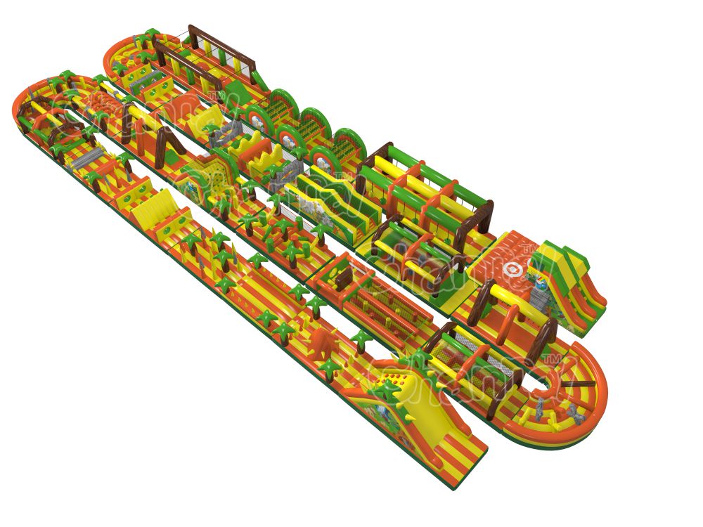 Longest Inflatable Obstacle Course - Channal Inflatables