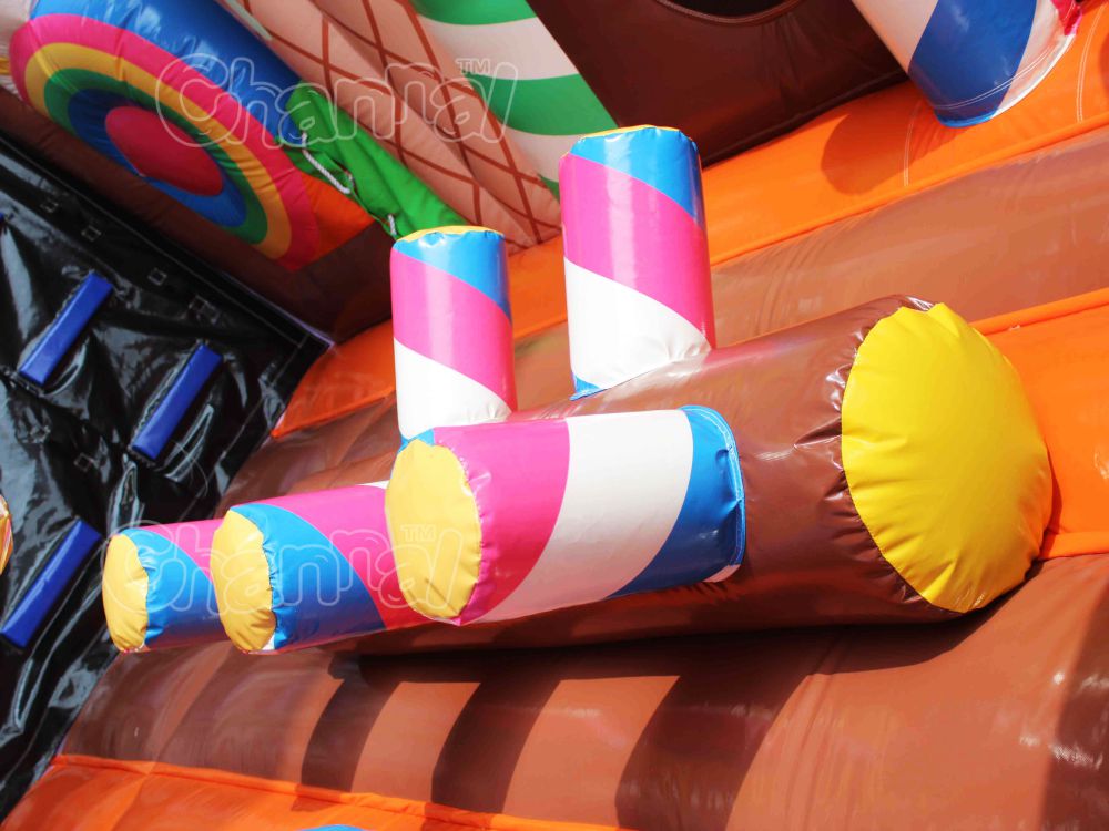 Candy Monster Inflatable Obstacle Course - Channal Inflatables