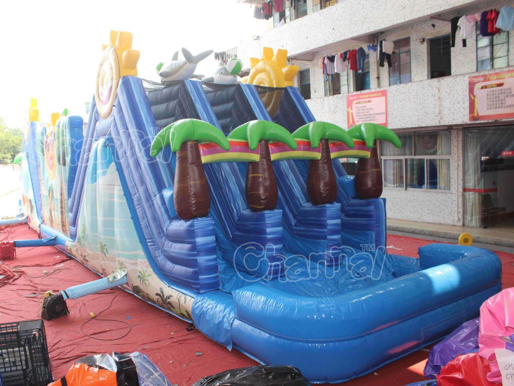 Sunshine Beach Inflatable Obstacle Course - Channal Inflatables
