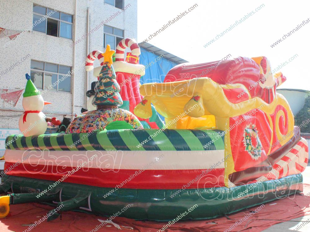 Christmas Theme Inflatable Obstacle Course - Channal Inflatables