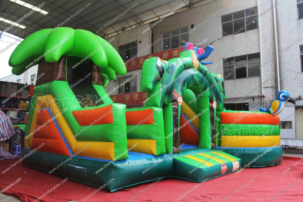 Jungle Animals Inflatable Obstacle - Channal Inflatables