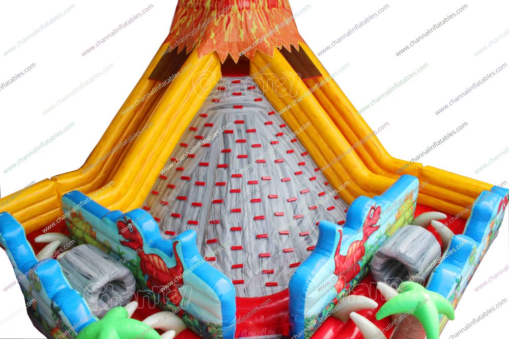 Jurassic Volcano Inflatable Obstacle Course - Channal Inflatables