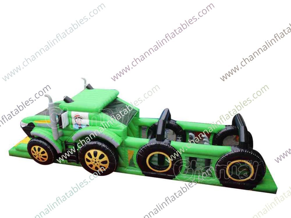 Farm Tractor Inflatable Obstacle Course - Channal Inflatables