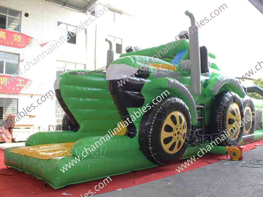 Farm Tractor Inflatable Obstacle Course - Channal Inflatables