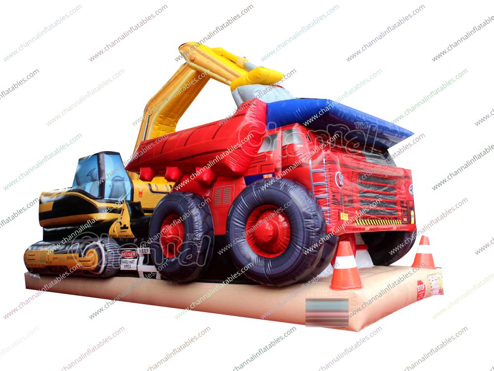 Construction Zone Inflatable Obstacle Course - Channal Inflatables