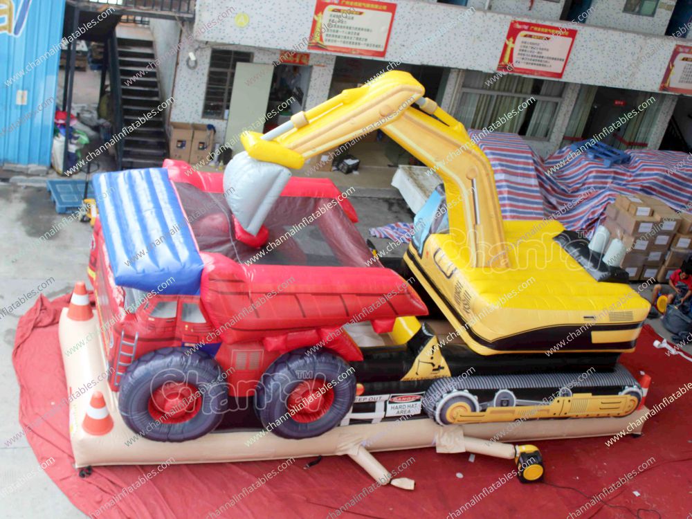 Construction Zone Inflatable Obstacle Course - Channal Inflatables