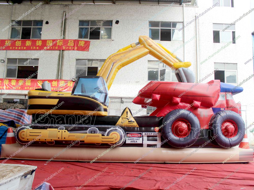 Construction Zone Inflatable Obstacle Course - Channal Inflatables