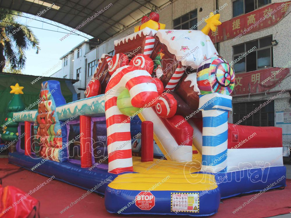 Christmas Train Obstacle Course - Channal Inflatables