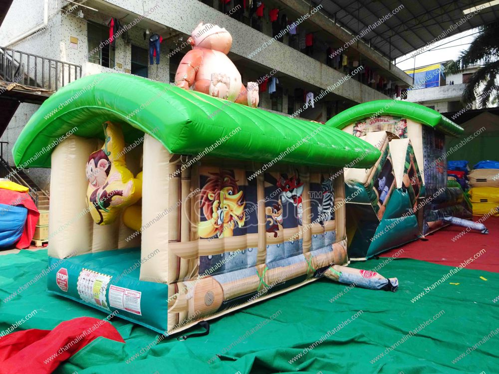 Jungle Train Inflatable Obstacle Course - Channal Inflatables