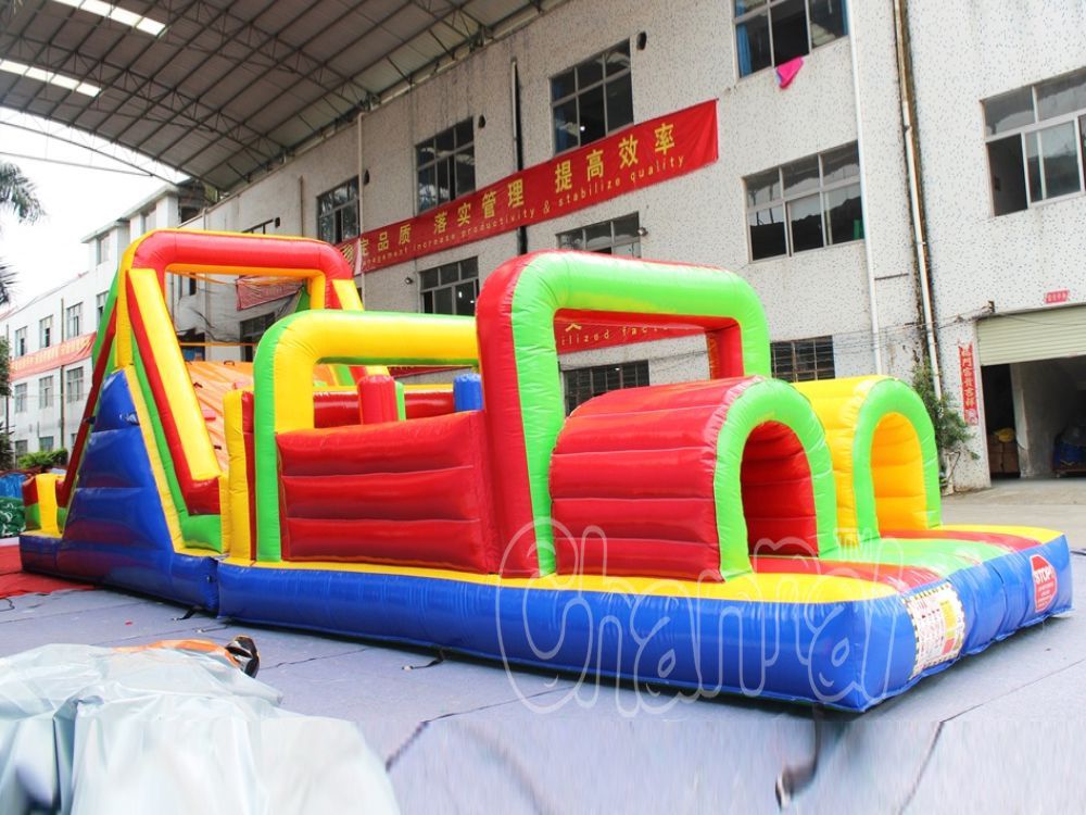 Multi Colors Inflatable Obstacle Course - Channal Inflatables