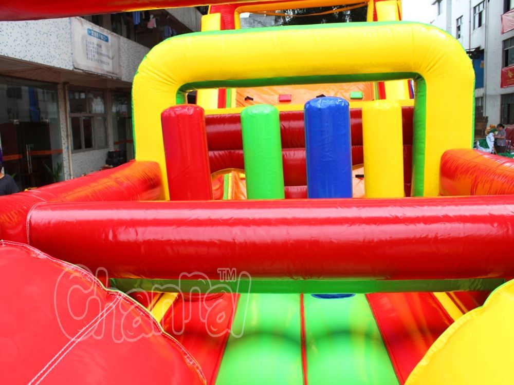 Multi Colors Inflatable Obstacle Course - Channal Inflatables