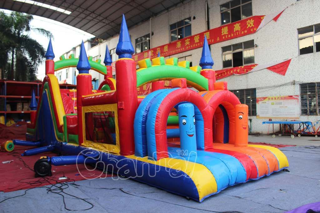 Colorful Inflatable Castle Obstacle Course - Channal Inflatables