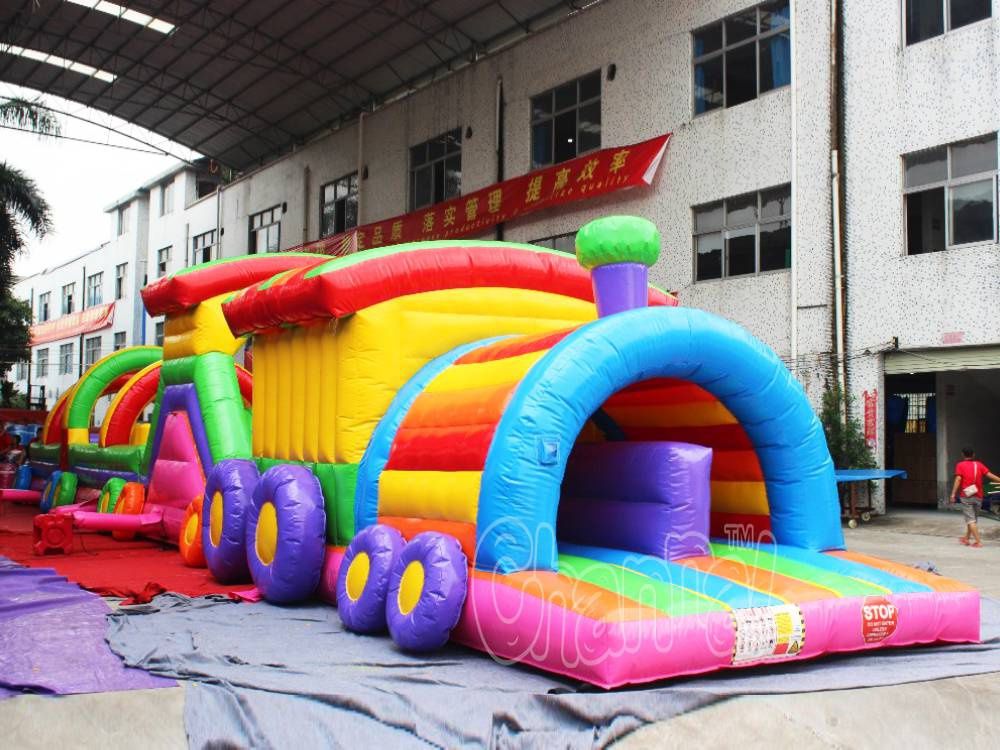 Train Inflatable Obstacle Course - Channal Inflatables