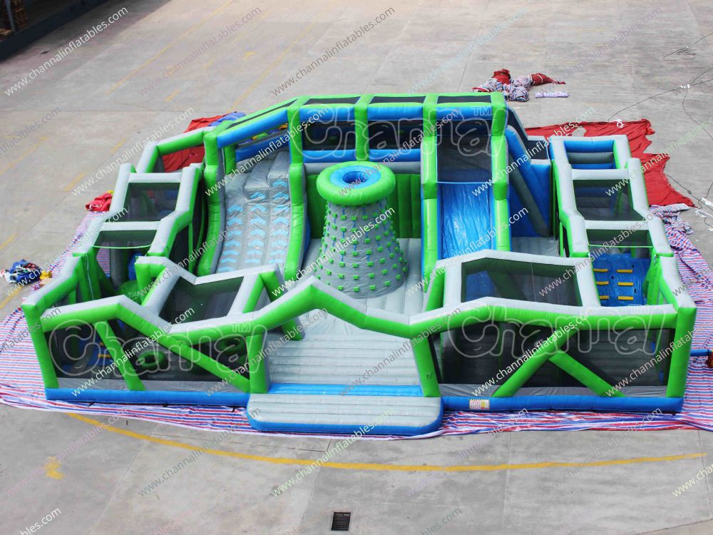 Giant Obstacle Course Playground - Channal Inflatables